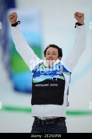 Seth Wescott of the United States celebrates the gold medal he earned ...