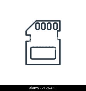 Micro SD memory card from both sides. Vector illustration Stock Vector ...