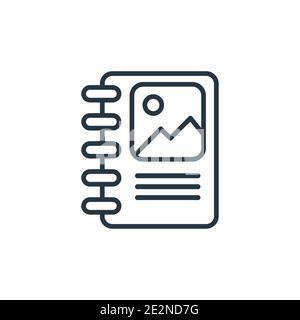 Binding line icon, concept sign, outline vector illustration, linear ...