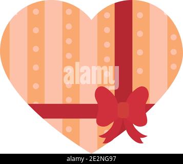 Chocolate heart icon over white background, colorful design. vector ...