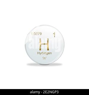 Hydrogen on the periodic table of the elements. Nonmetallic and ...