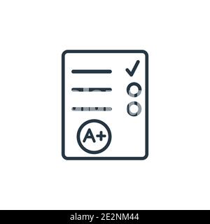 Final exam test icon. Outline final exam test vector icon color flat ...