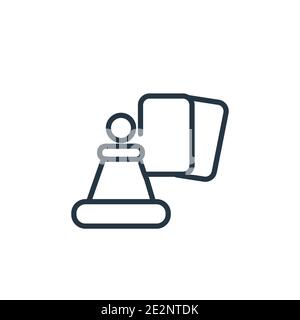 Games linear concept frame. Vector Game illustration in outline style ...