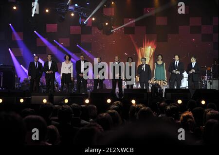 Michel Drucker and Nagui during the 25th 'Victoires de la Musique ...