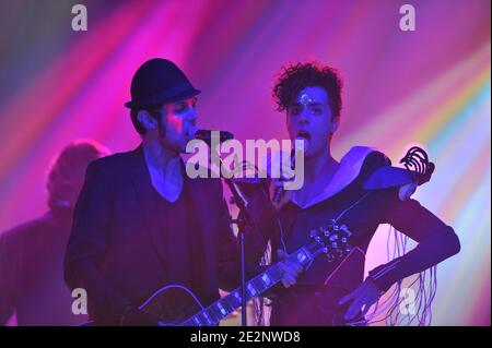 Singer Sliimy performing during the 25th 'Victoires de la Musique ...