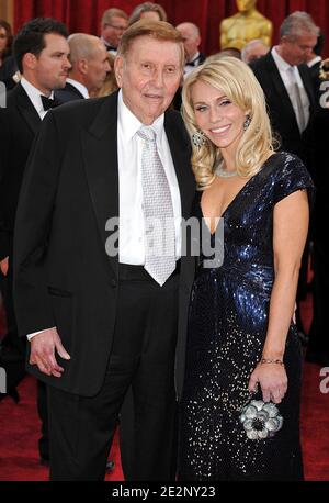 Sumner Redstone and Malia Andelin arriving at the 82nd Academy Awards ...
