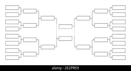 16 team tournament bracket championship template flat style design ...
