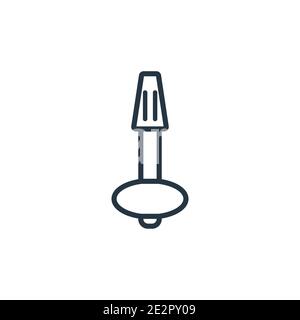 Wedge tool outline vector icon. Thin line black wedge tool icon, flat ...