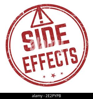 Side effects sign or stamp on white background, vector illustration ...