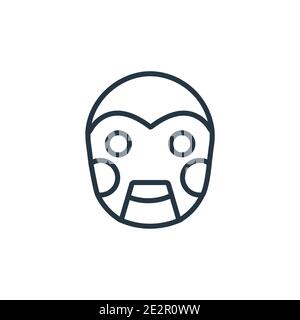 Aboriginal mask icon. Flat illustration of aboriginal mask vector icon ...