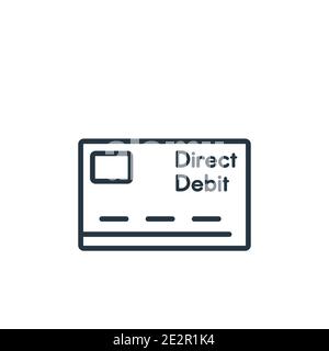 Direct debit concept icon. Money withdrawal idea thin line illustration ...