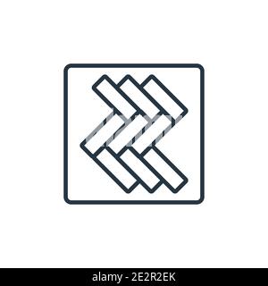 Icon Of Parquet Plank Pattern. Editable Bold Outline With Color Fill ...