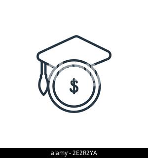 Tuition Simple vector icon. Illustration symbol design template for web ...
