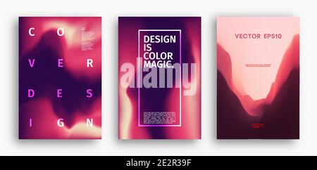 Abstract magenta and pink color wave design background vector Stock ...