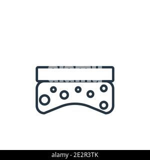 Scouring pads outline vector icon. Thin line black scouring pads icon ...