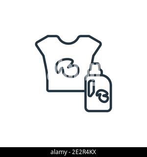 Stain remover outline vector icon. Thin line black stain remover icon ...
