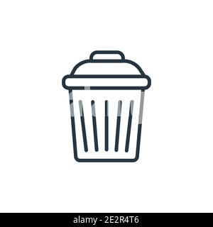 Toilet recycle bin icon. Outline toilet recycle bin vector icon color ...