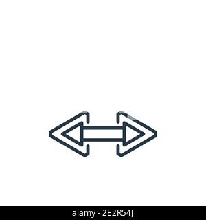 Curved line with two side arrow icon vector for graphic design, logo ...