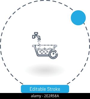 Soak outline vector icon. Thin line black soak icon, flat vector simple ...
