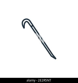 Crowbar icon outline vector. Bar tool. Work metal Stock Vector Image ...