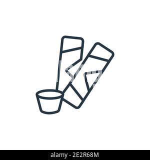 spring rolls line icon, outline symbol, vector illustration, concept ...