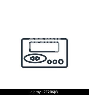 pager icon, black vector sign with editable strokes, concept ...