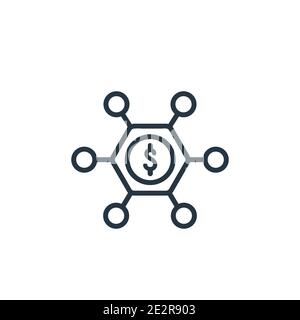 Centralized icon Black line art vector in black and white outline set ...