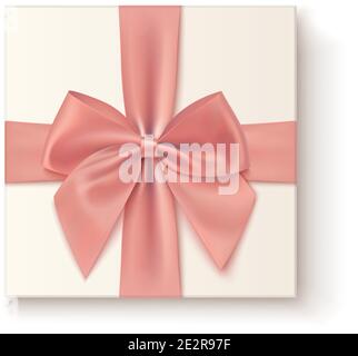 Pink ribbon gift box icon, isometric style Stock Vector Image & Art - Alamy