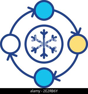 Ultra cold storage temperature concept icon Stock Vector Image & Art ...