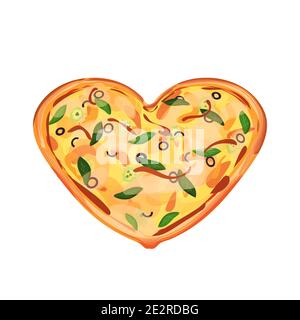 Pieces of Pizza isolated on different background. Set of Vector ...
