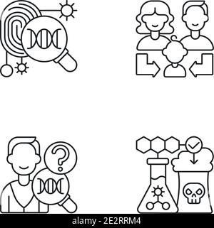 Environmental engineering linear icons set. Sustainability, Pollution ...
