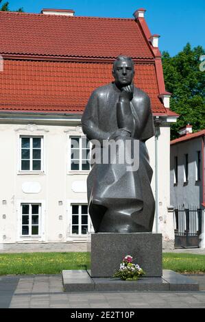 Statue of Maironis, Kaunas, Lithuania Stock Photo - Alamy
