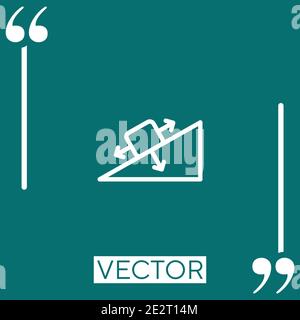 Friction force icon. Outline friction force vector icon thin line color ...