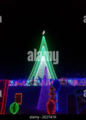 TEGUCIGALPA, HONDURAS - Jan 05, 2021: View of a tourist park in which ...