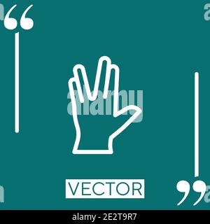 Vulcan greeting and salute gesture. Live long and prosper hand sign ...