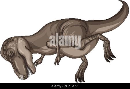 Dinosaur Carcass in cartoon style isolated on white background Stock ...