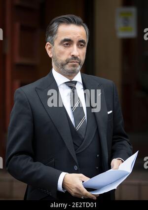 Lawyer Aamer Anwar speaks to the media at the Marriott Hotel, Glasgow ...
