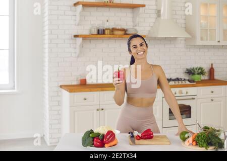 Fitness and sport concept. Slimming and active lifestyle. Outfit and ...