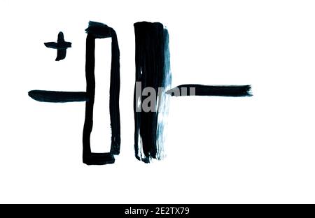 Polarized electrical capacitor circuit diagram symbol isolated on white ...