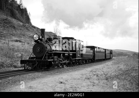 No. "2" entering Torpantau station with the last train of the day Stock ...