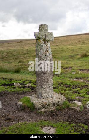 Horns cross Holne Moor Dartmoor Devon Stock Photo - Alamy