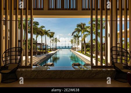 Infinity Pool of the Silversands Hotel on The Lime, Grenada Stock Photo ...