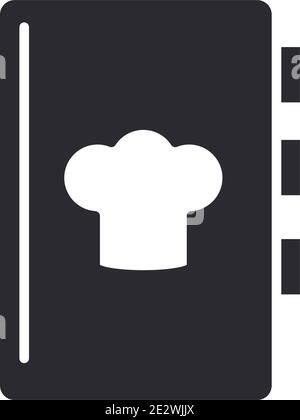chef, recipe book kitchen utensil line style icon vector illustration ...