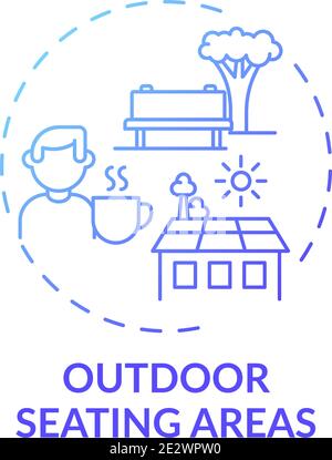 Outdoor seating areas concept icon Stock Vector Image & Art - Alamy
