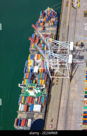 Southampton Docks UK’s second largest container terminal Stock Photo ...