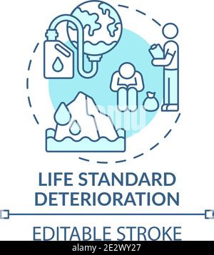 Life standard deterioration concept icon Stock Vector Image & Art - Alamy