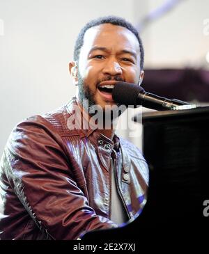 Singer John Legend performs during the dedication ceremony for the ...
