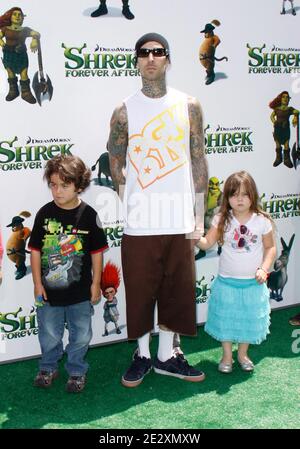 Travis Barker "Shrek Forever After" Los Angeles Premiere at the Gibson ...