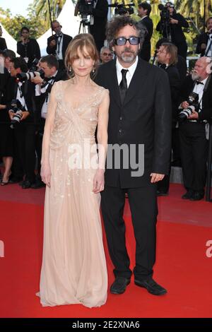 Isabelle Huppert and Tim Burton arriving at the screening of 'Biutiful ...