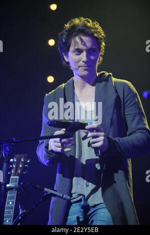 French Singer Raphael performs during a charity concert for Haiti in ...